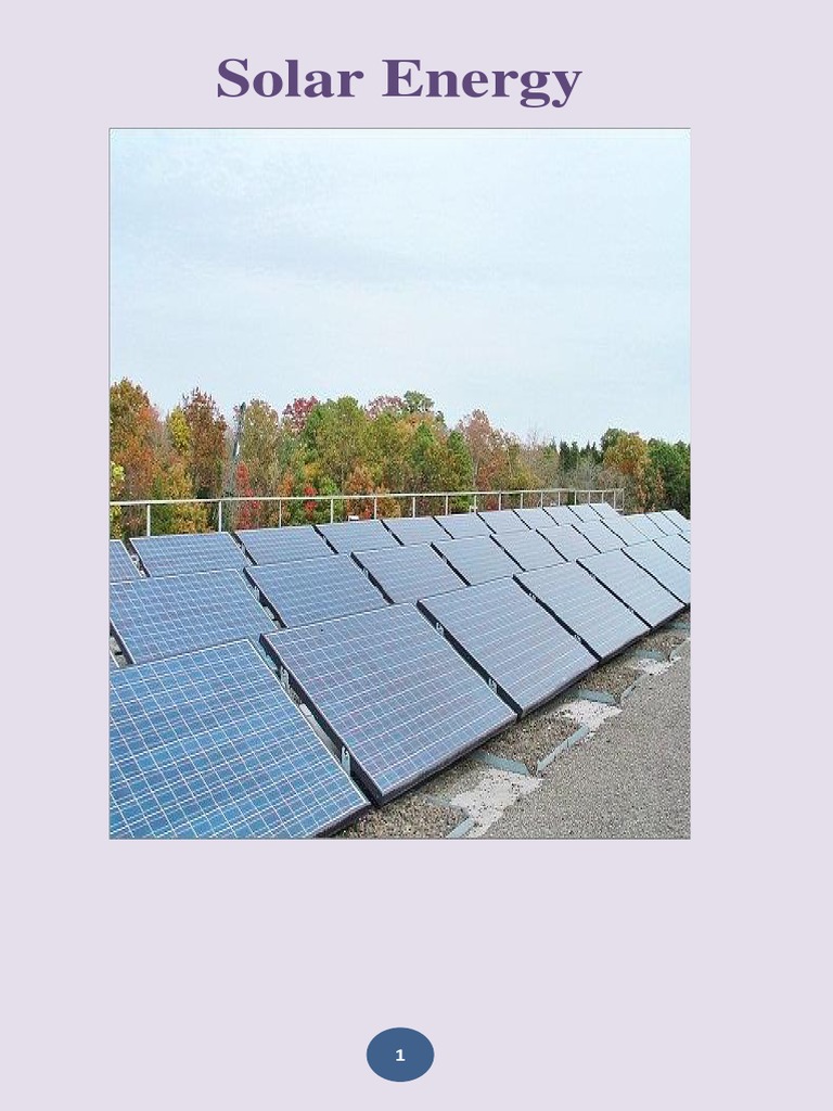Solar | PDF | Photovoltaic System | Photovoltaics