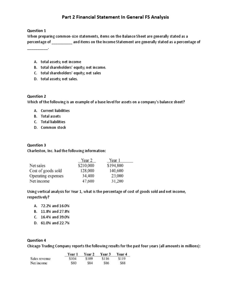 Part 2 Financial Statement in General FS Analysis - Qs 04 Sept 2021 ...