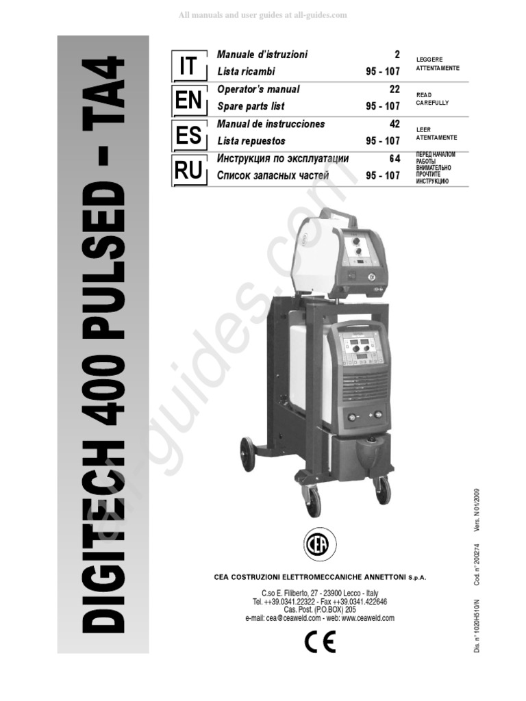 CEA Digitech 400 Pulsed ENG | PDF