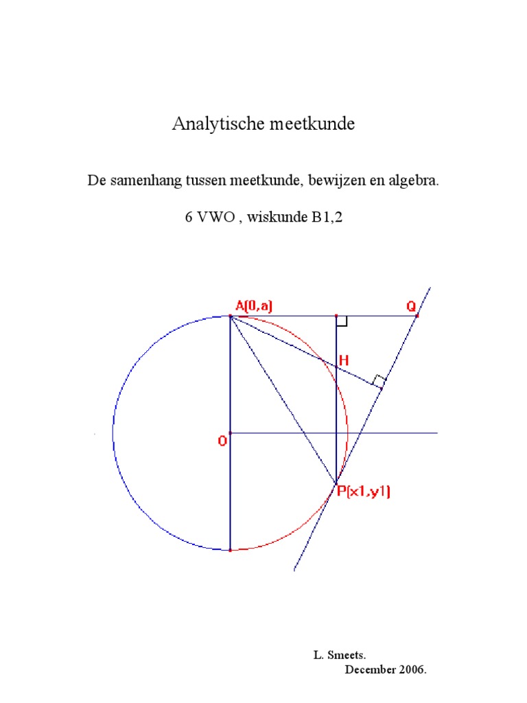 Analytische Meetkunde | PDF