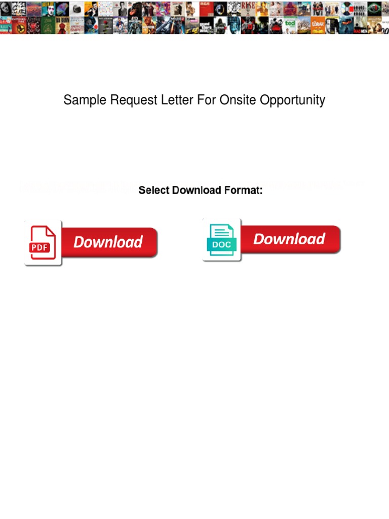 Sample Request Letter for Onsite Opportunity | PDF | Internship | Job ...
