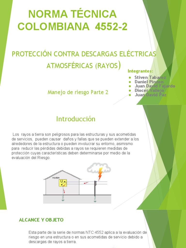 Norma Técnica Colombiana 4552-2 | PDF | Relámpago | Riesgo