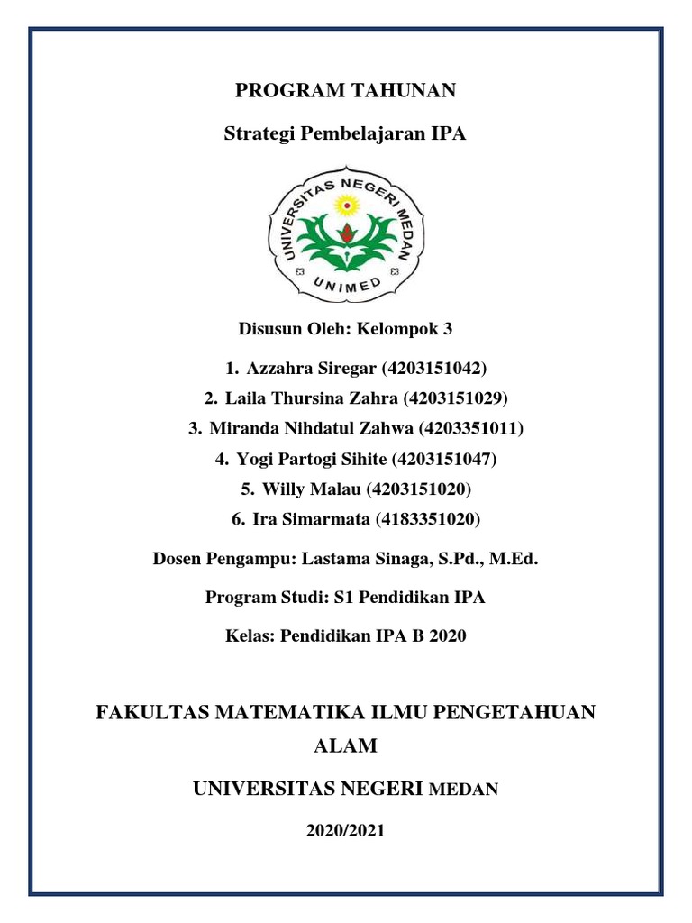 PROTA Kelas 8 - SPI - Kelompok 3 | PDF | Kesehatan Holistik