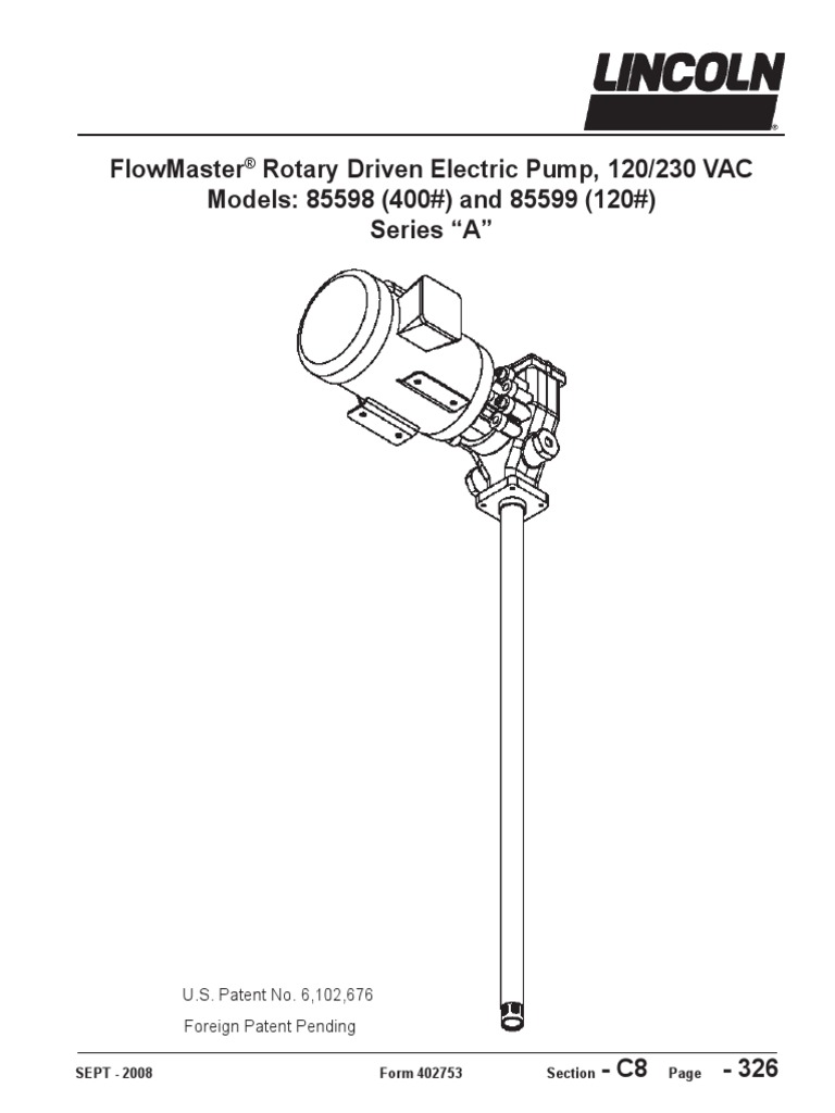 Flowmaster Rotary Driven Electric Pump | PDF | Pump | Electric Motor