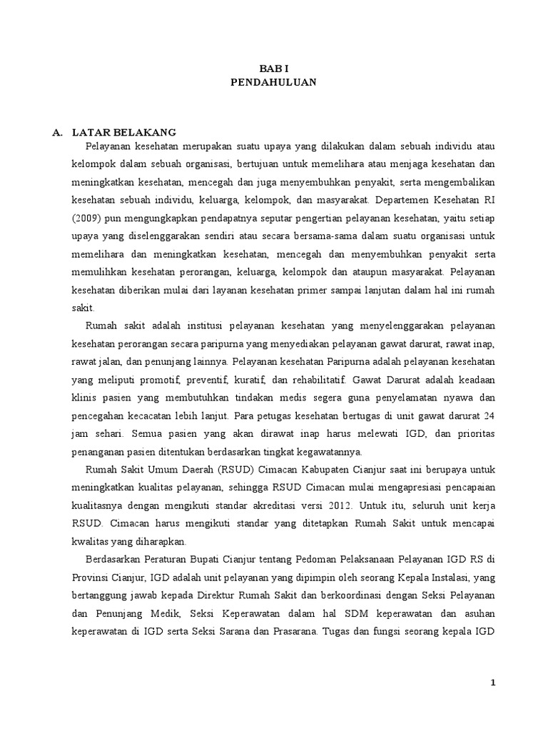 Program Kerja Igd 2022 | PDF