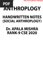 Brain Tree Anthropology Notes Part 1 | PDF