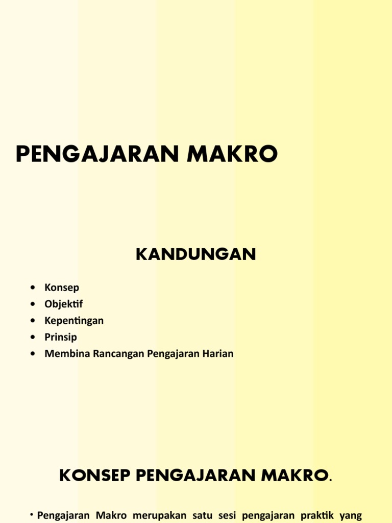 Konsep Pengajaran Makro | PDF