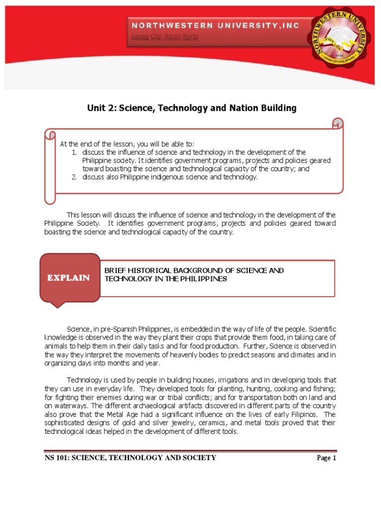 Science Technology and Nation Building | PDF | Science | Philippines