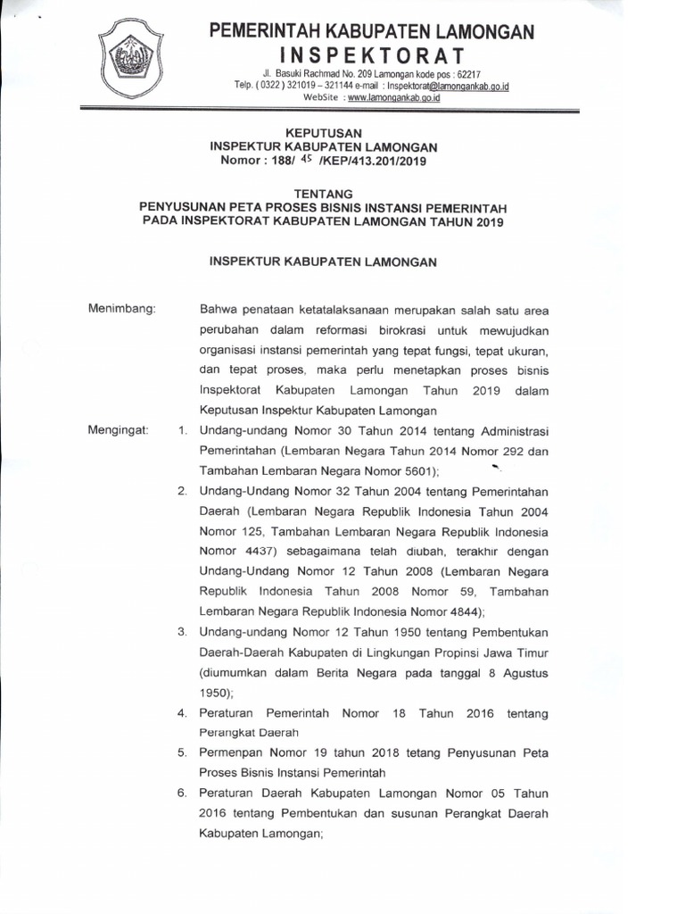 Peta Proses Bisnis | PDF