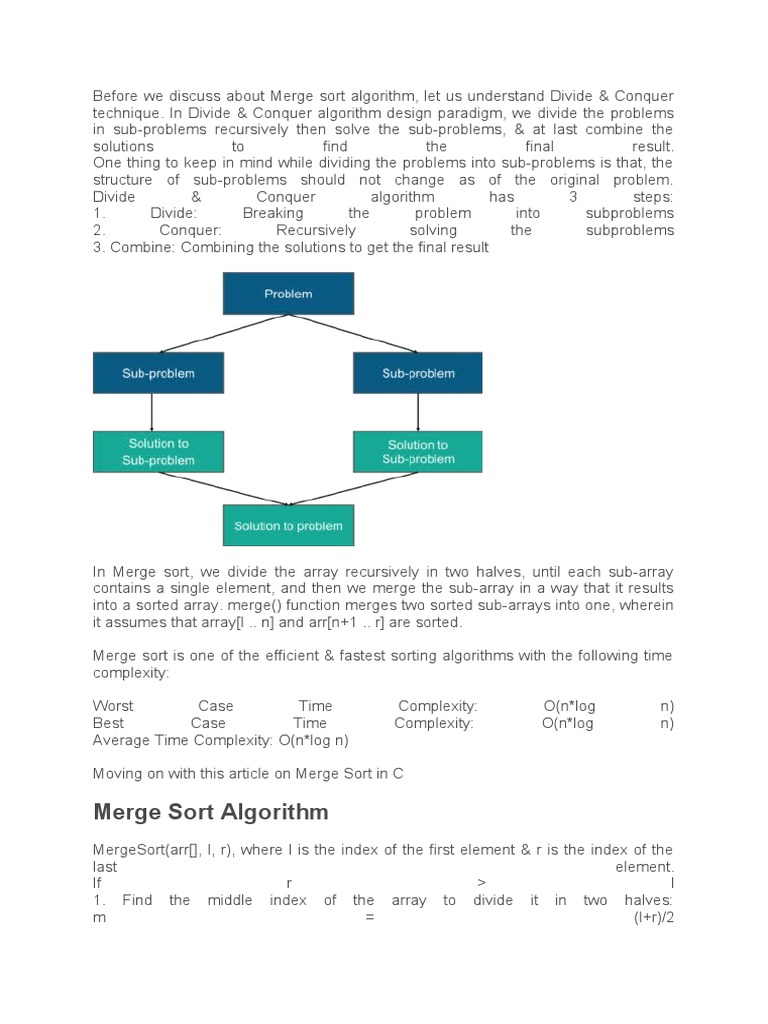 Merge Sort | PDF | Software Engineering | Teaching Mathematics Merge Sort | PDF | Software Engineering | Teaching Mathematics