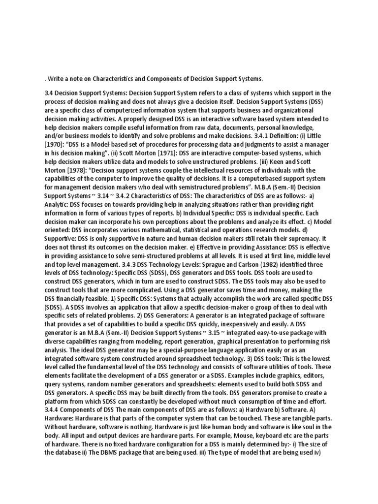 Management Information System Pdf Databases Decision Support System