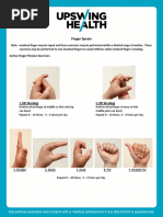ROM Exercises For Hand and Wrist Patient Handout | PDF | Hand | Thumb