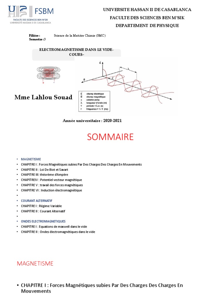 Potentiel Magnétique en Électromagnétisme | PDF | Champ magnétique ...