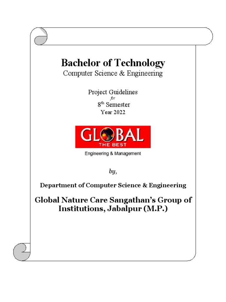 CSE Project Report Guidelines 2022 | PDF | Object Oriented Programming ...