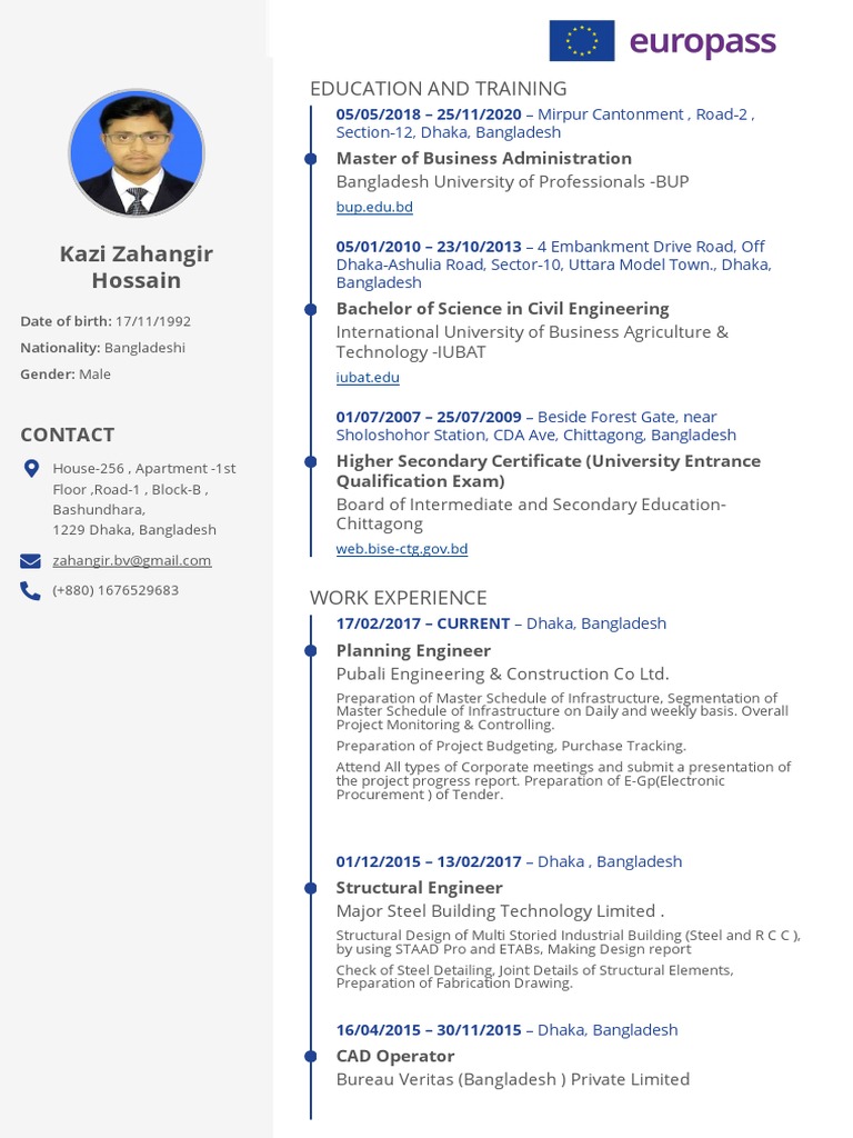 Sample CV | PDF | Bangladesh | Dhaka