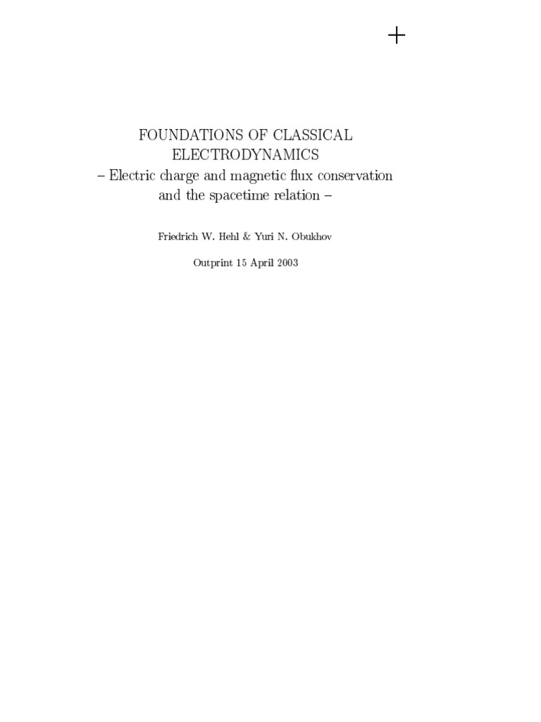 Foundations of Classical Electrodynamics | PDF | Differential Form | Electromagnetism