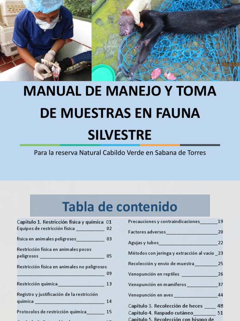 Manejo y Muestreo de Fauna Silvestre | PDF | Especialidades Medicas
