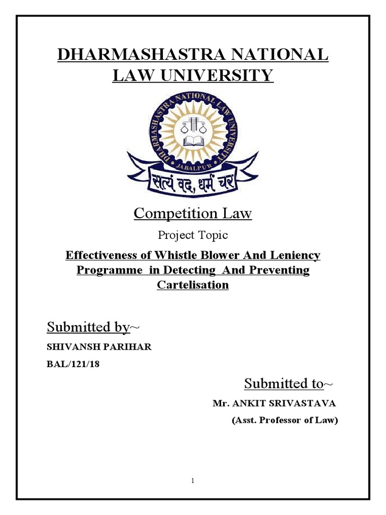 Competition Law Project | PDF | Cartel | Discovery (Law)