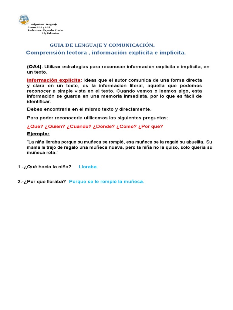 Actividad 3. Información Explícita e Implícita | PDF