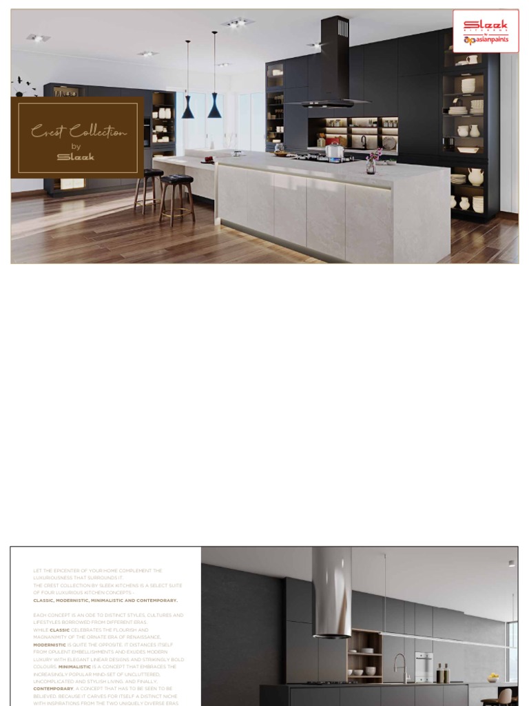 Crest Collection: Luxurious Kitchen Concepts | PDF | Countertop | Sink