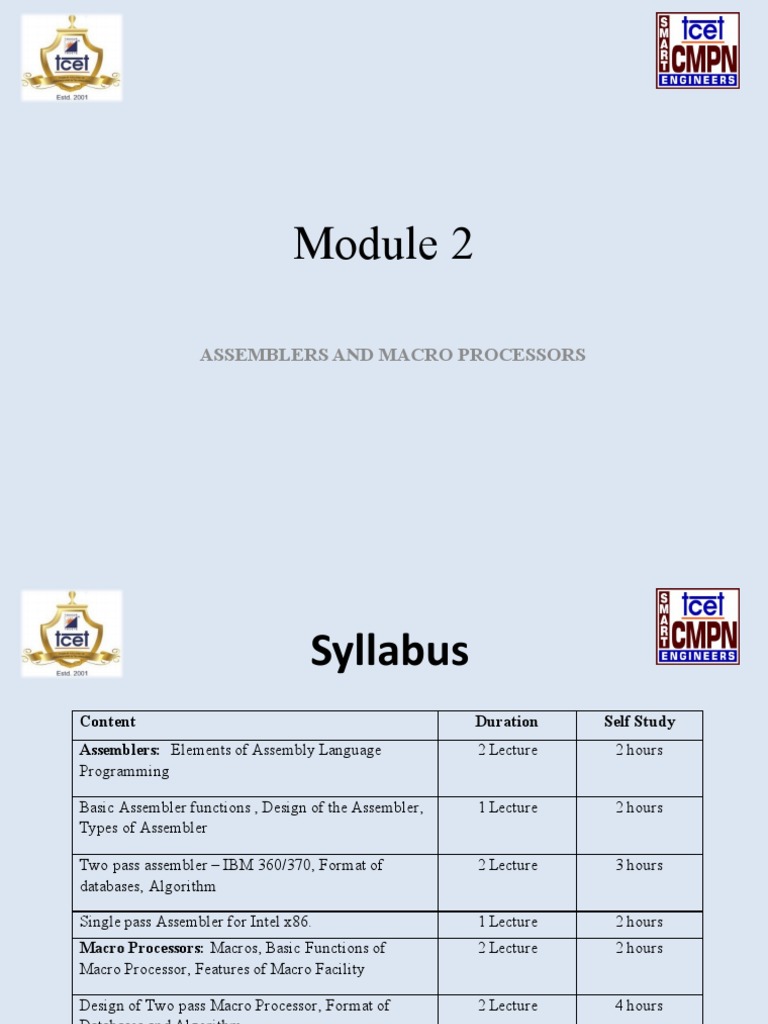 Module 2 - Assemblers & Macro Processor | PDF | Assembly Language ...