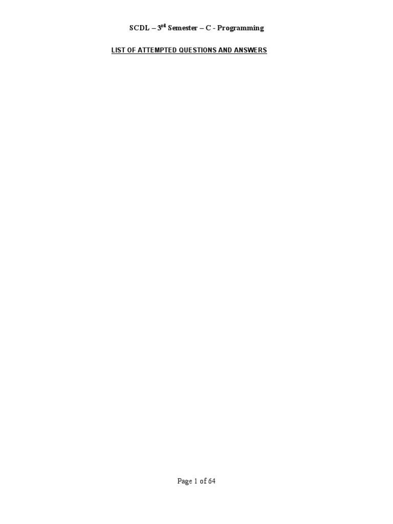 Scdl C Programming Pdf C Programming Language Pointer Computer Programming