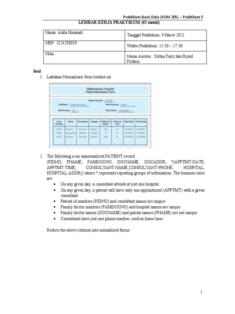 Patient Record Normalization Practice: Documenting the Steps to ...