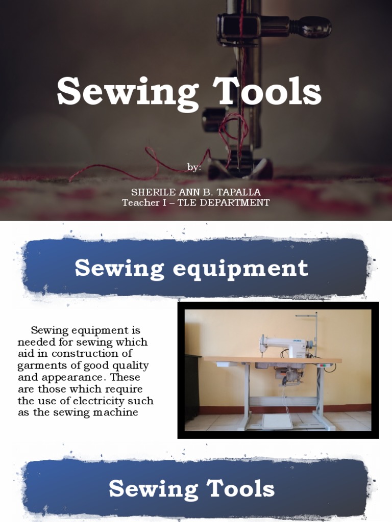 PowerPoint Presentation - Sewing Tools | PDF | Sewing | Scissors