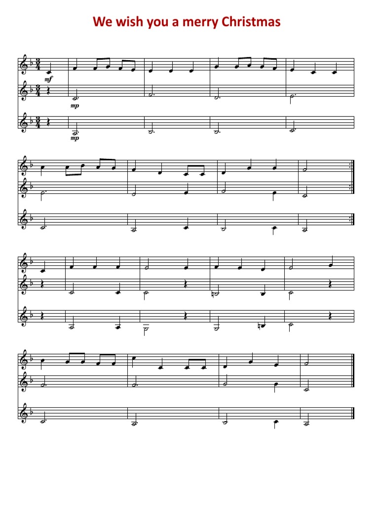 We Wish You A Merry Christmas | PDF | Christmas