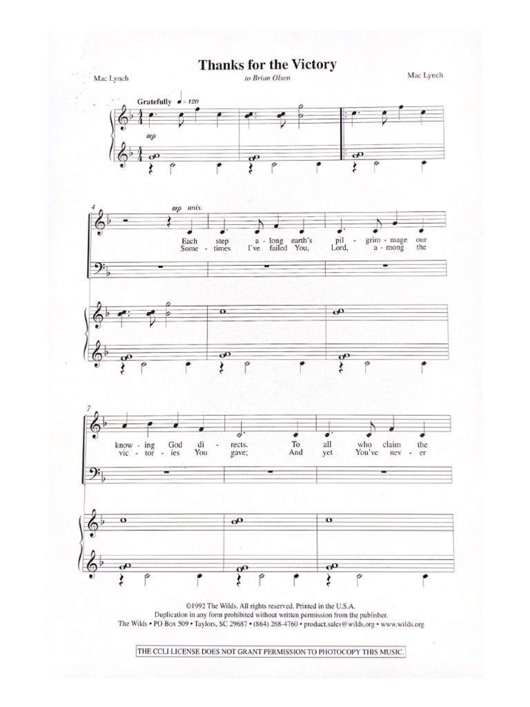 Thanks For The Victory | PDF