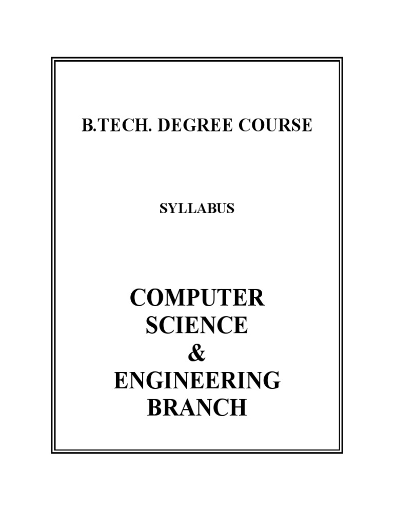 MG University BTech Computer Science SYLLABUS | PDF | Relational ...