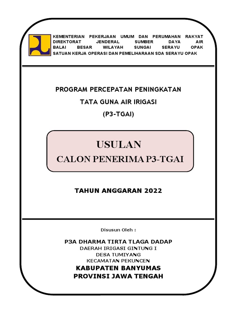 Usulan P3A Tumiyang Banyumas | PDF