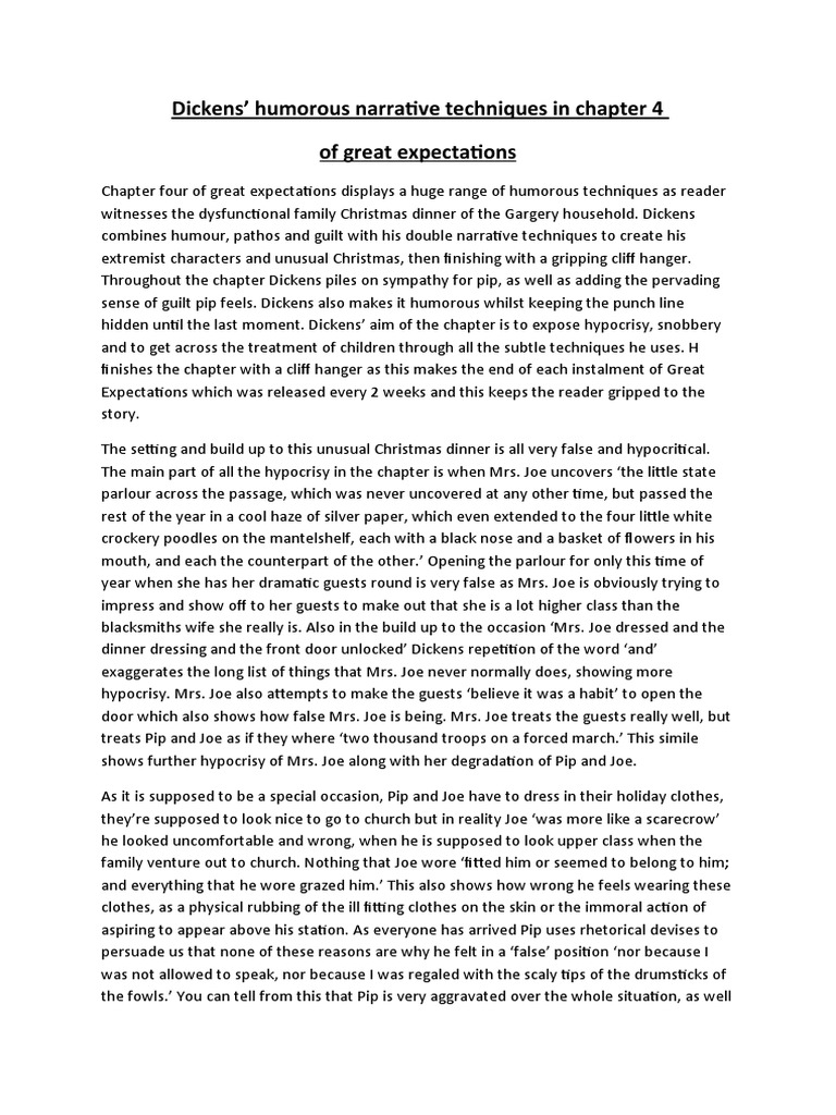 Charles Dickens Essay | PDF | Great Expectations | Charles Dickens