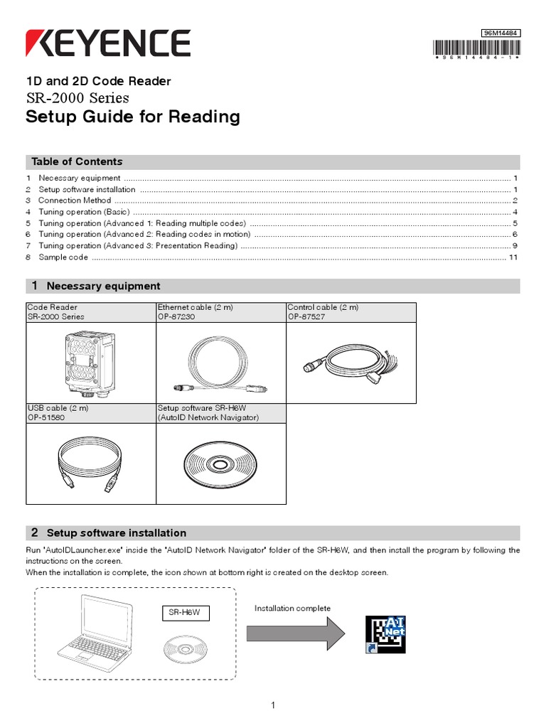 Setup Guide For Reading: SR-2000 Series | PDF | Computer Network | Usb