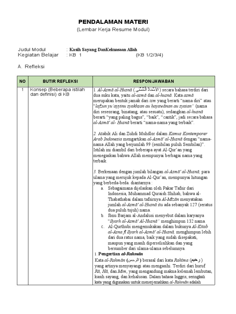 LK - Resume Pendalaman Materi PPG 2022 (KB 1) | PDF