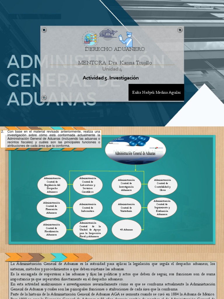La estructura y funciones de la Administración General de Aduanas de ...