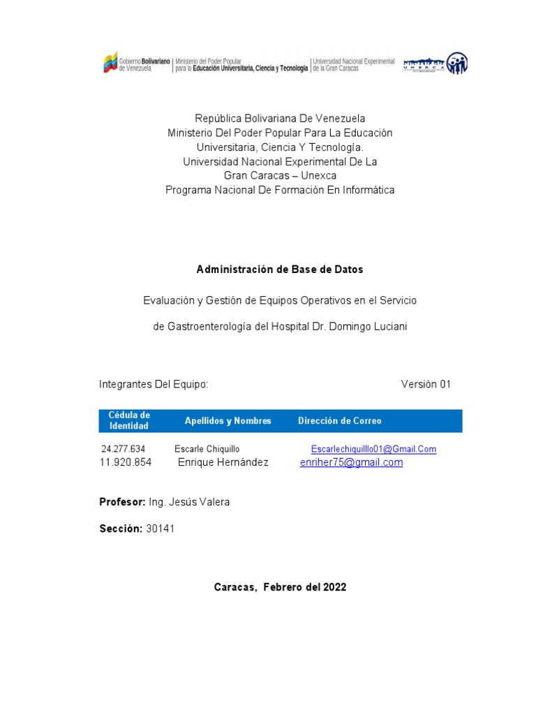 Administracion de Bases de Datos-1 | PDF | Bases de datos | Edad de ...