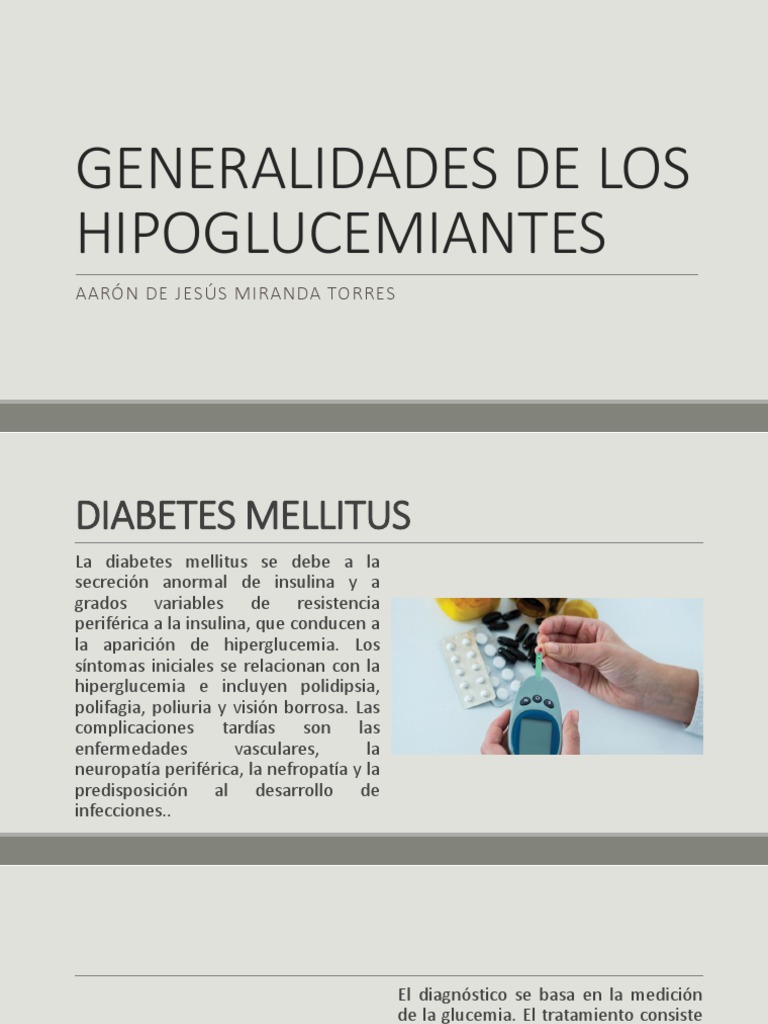 Generalidades de Los Hipoglucemiantes | PDF | Diabetes | Insulina