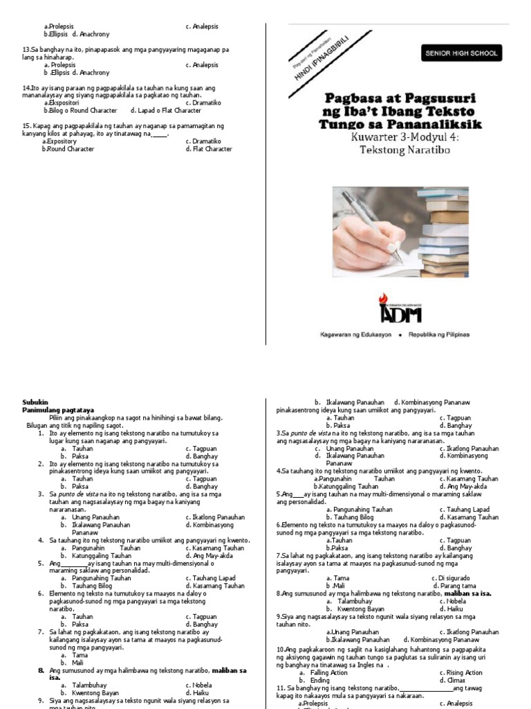 FIL. Q3 - Modyul 4 | PDF