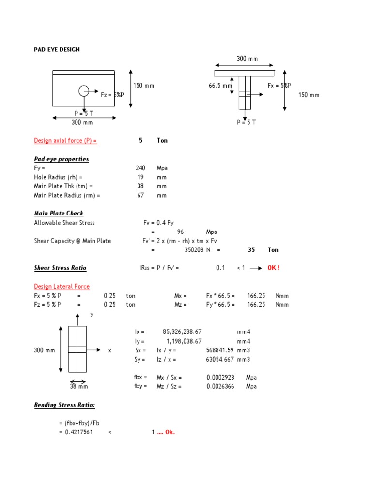 Pad Eyes Design | PDF