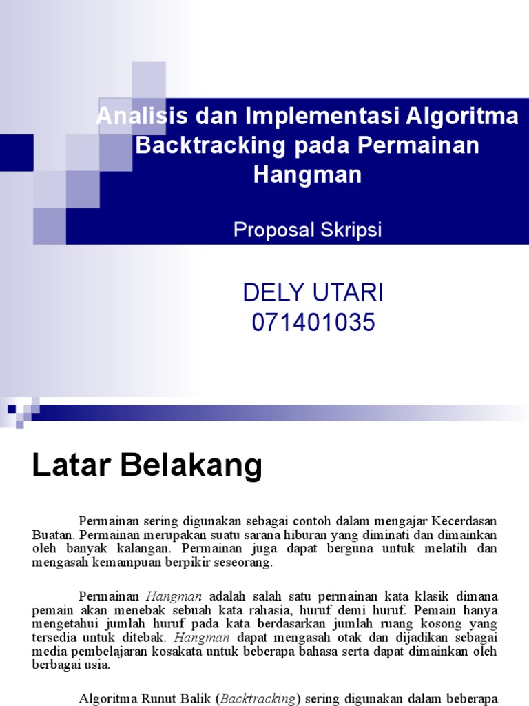 Analisis Dan Implementasi Algoritma Backtracking Pada Permainan Hangman ...