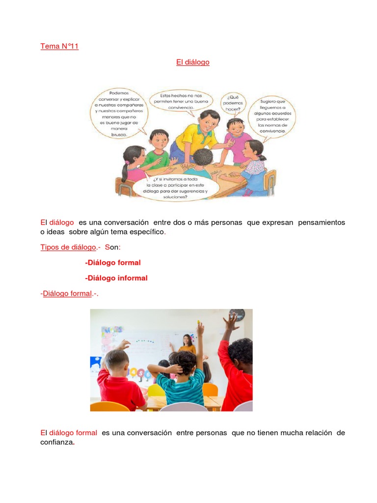 Análisis del diálogo formal e informal | PDF