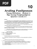 1st Quarter Araling Panlipunan Reviewer g10 | PDF