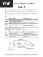 BBA 3rd Sem Business Statistics Syllabus | PDF | Statistics ...