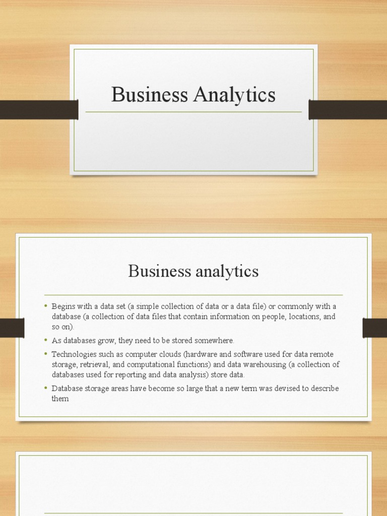 Business Analytics | PDF | Analytics | Predictive Analytics
