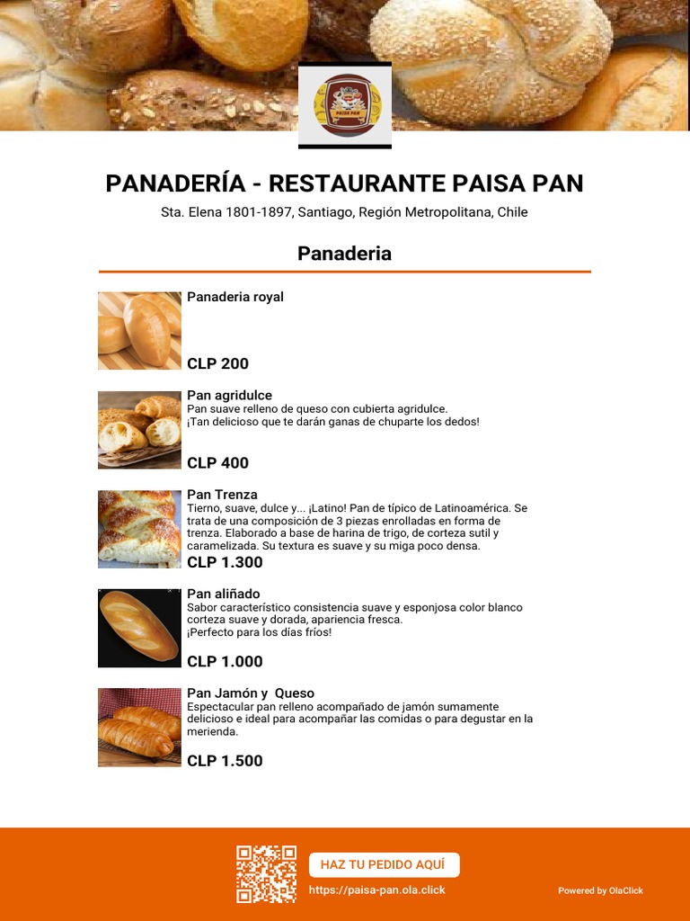 Panadería - Restaurante Paisa Pan | PDF | Panes | Alimentos
