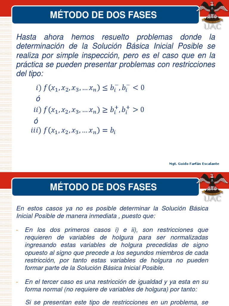 Metodo de Dos Fases Completo. (11) | PDF | Programación lineal | Matemáticas Aplicadas