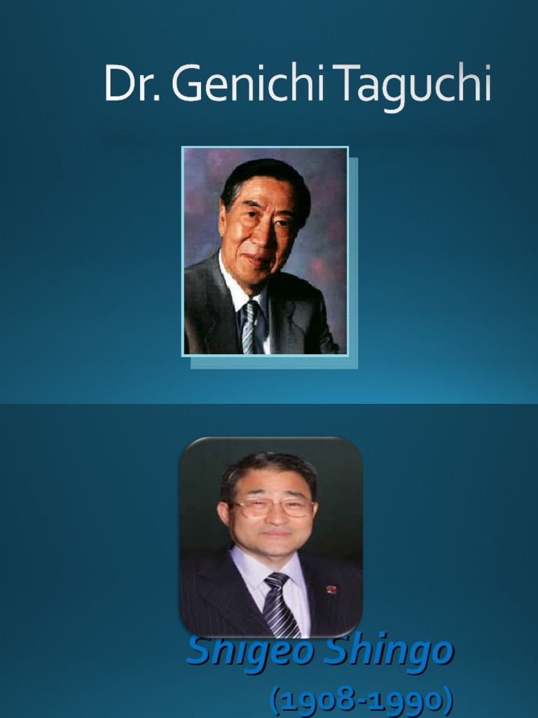 Genichi Taguchi | PDF | Lean Manufacturing