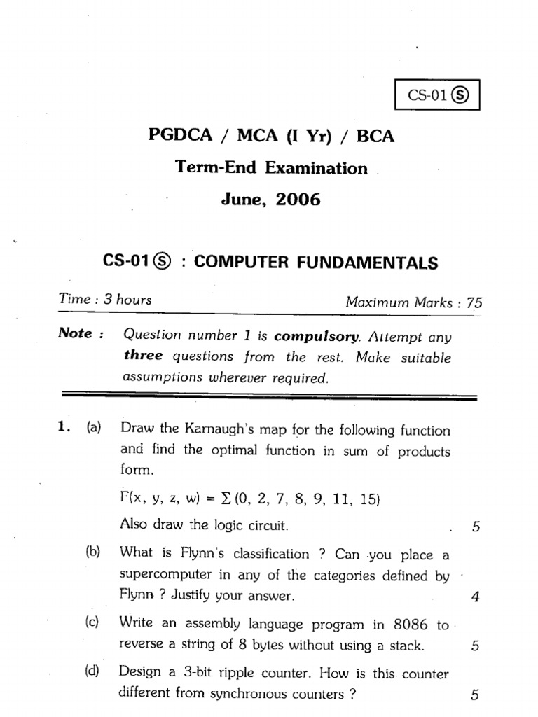 Mca Revised | PDF | Cpu Cache | Central Processing Unit