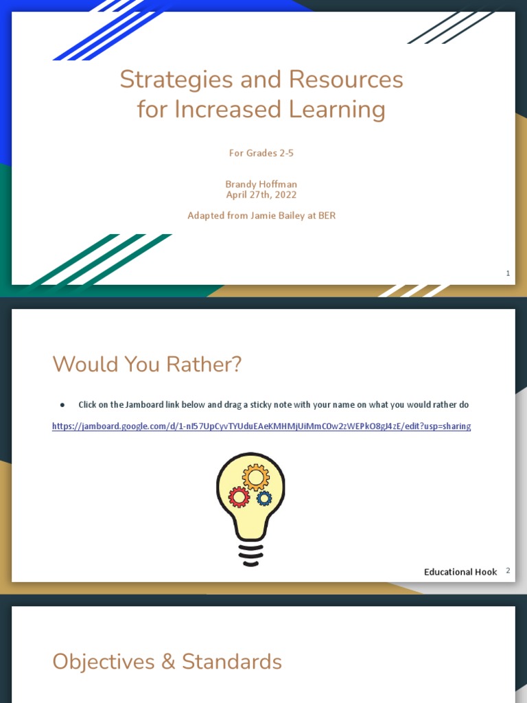 Strategies For Increased Learning | Download Free PDF | Learning ...